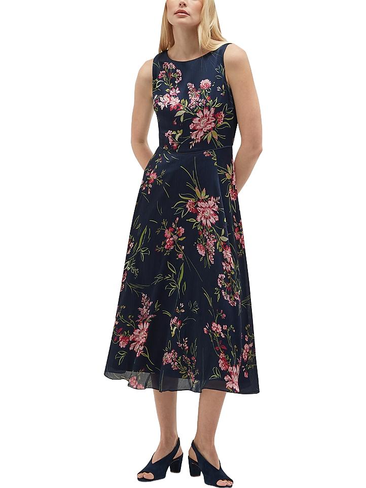 HOBBS LONDON Hobbs London Carly Textured Satin Midi Dress